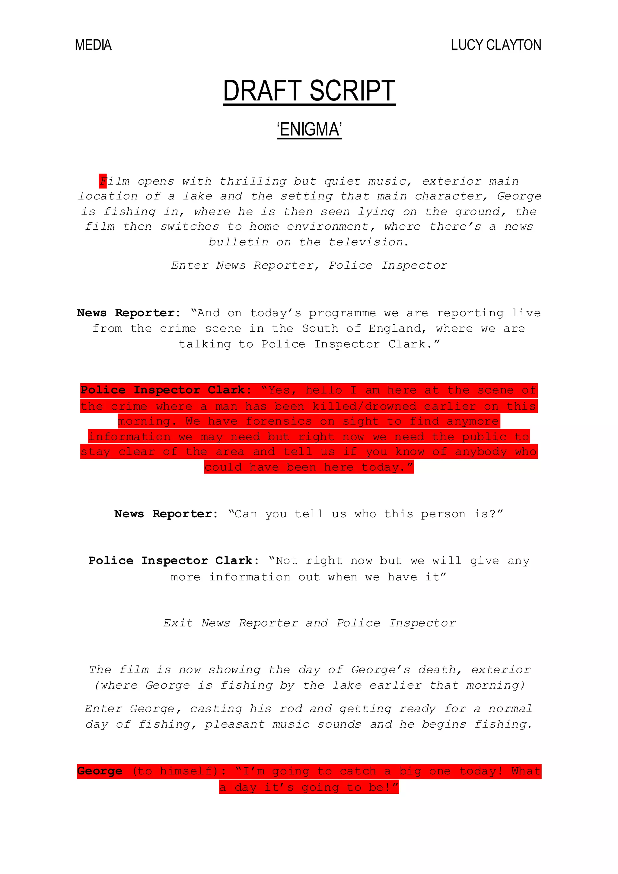 DRAFT SCRIPT 1 | PDF