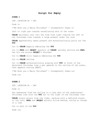 Draft script for empty 1 | PDF