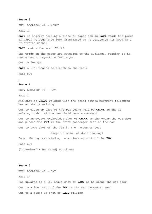 Draft script for empty 1 | PDF