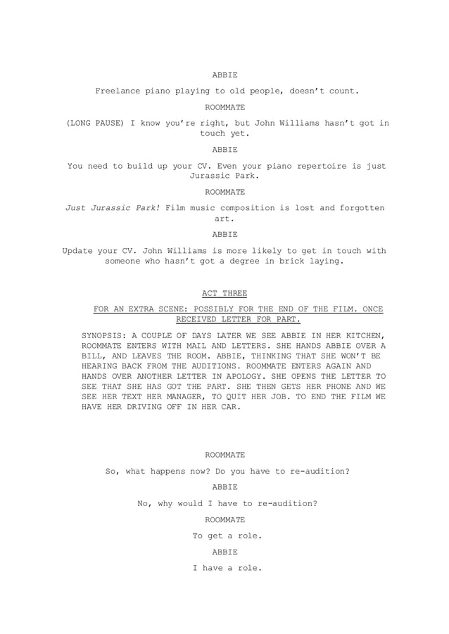 Draft script (idea 1) | PDF