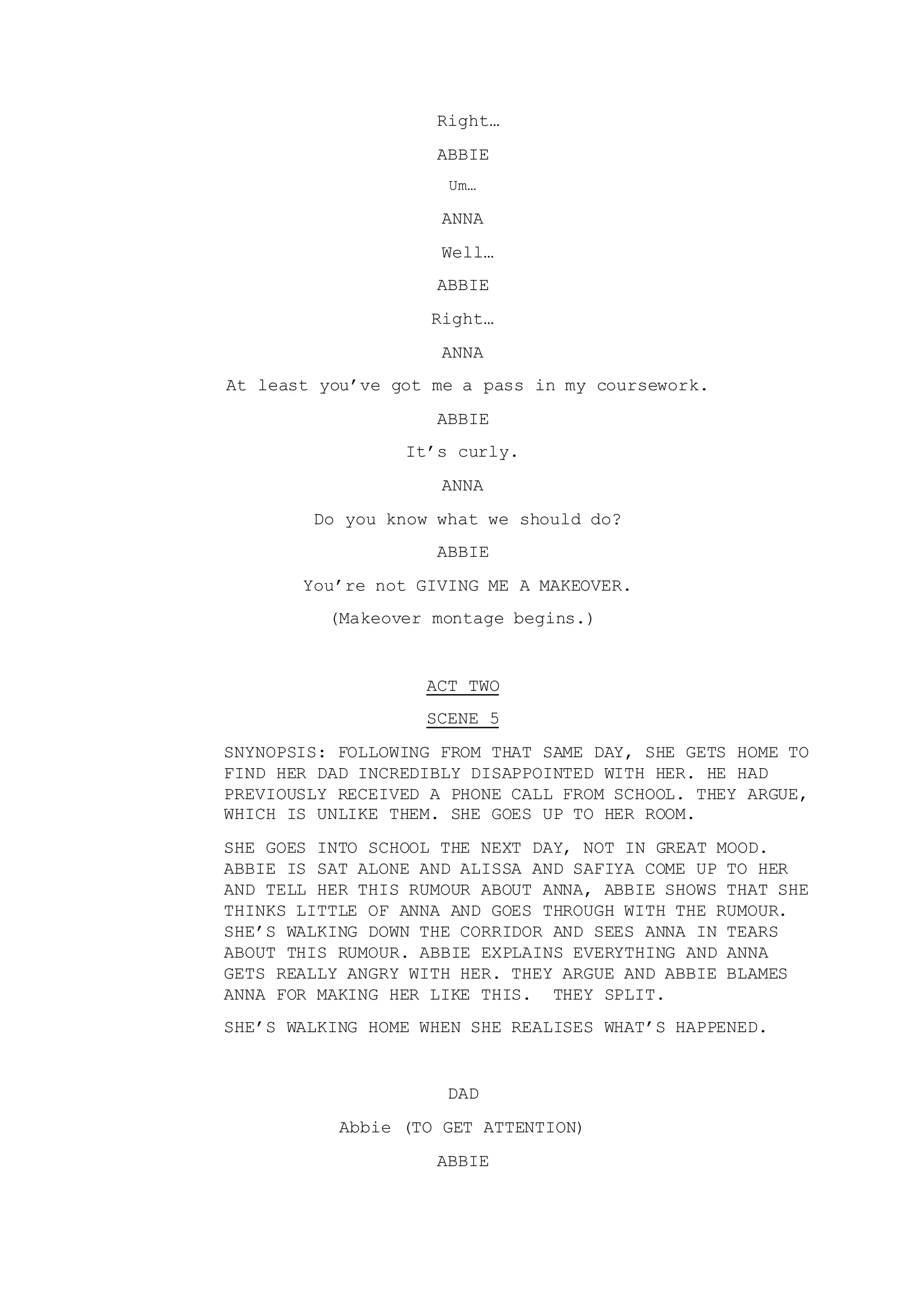 Draft script (idea 2) | PDF