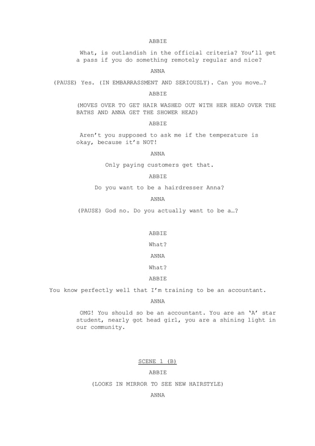 Draft script (idea 2) | PDF