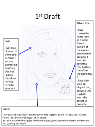 Drafts for advert | PPT