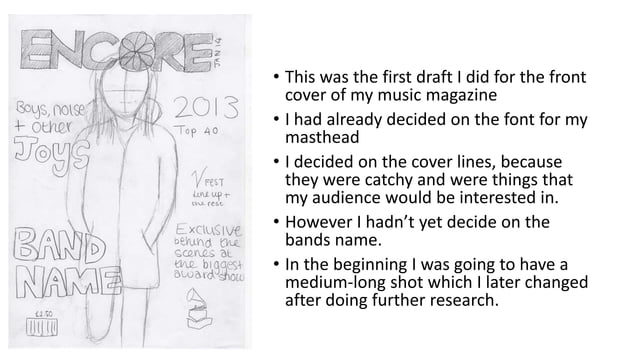 Drafts for my music magazine | PPT