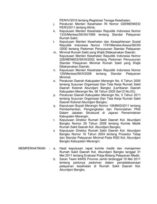 Draft sk dir pemberlakuan buku pedoman pelayanan | DOCX