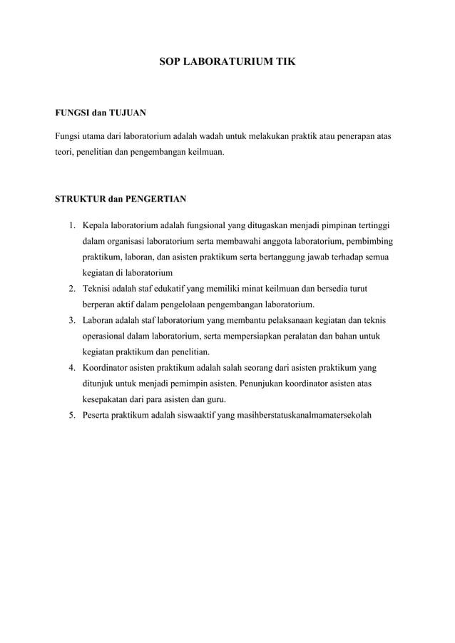 Draft sop lab tik smp (lutfi eka permana 1101555) | PDF