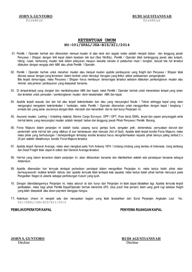 Draft spal jsa pt brillian inti sukses | DOCX