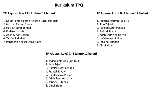 Struktur DKM untuk keberlangsungan kepengurusan | PPTX