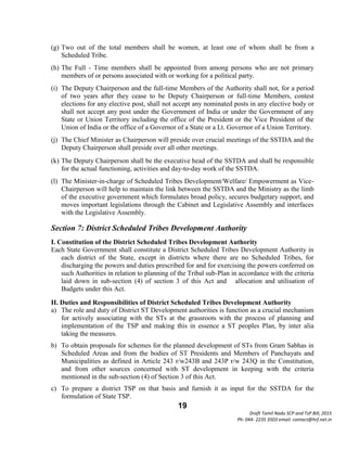 Draft Tamil Nadu SCP and TsP Bill, 2015 | PDF