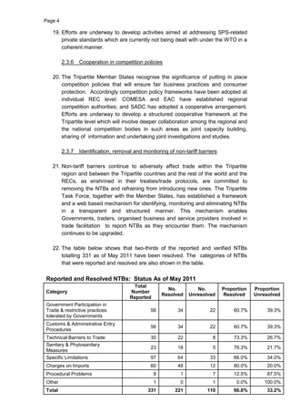 COMESA Draft task force_progress_rep_impl_decisions_1st_summit | PDF