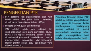 PENELITIAN TINDAKAN KELAS/CLASS ACTION RESEARCH | PPT