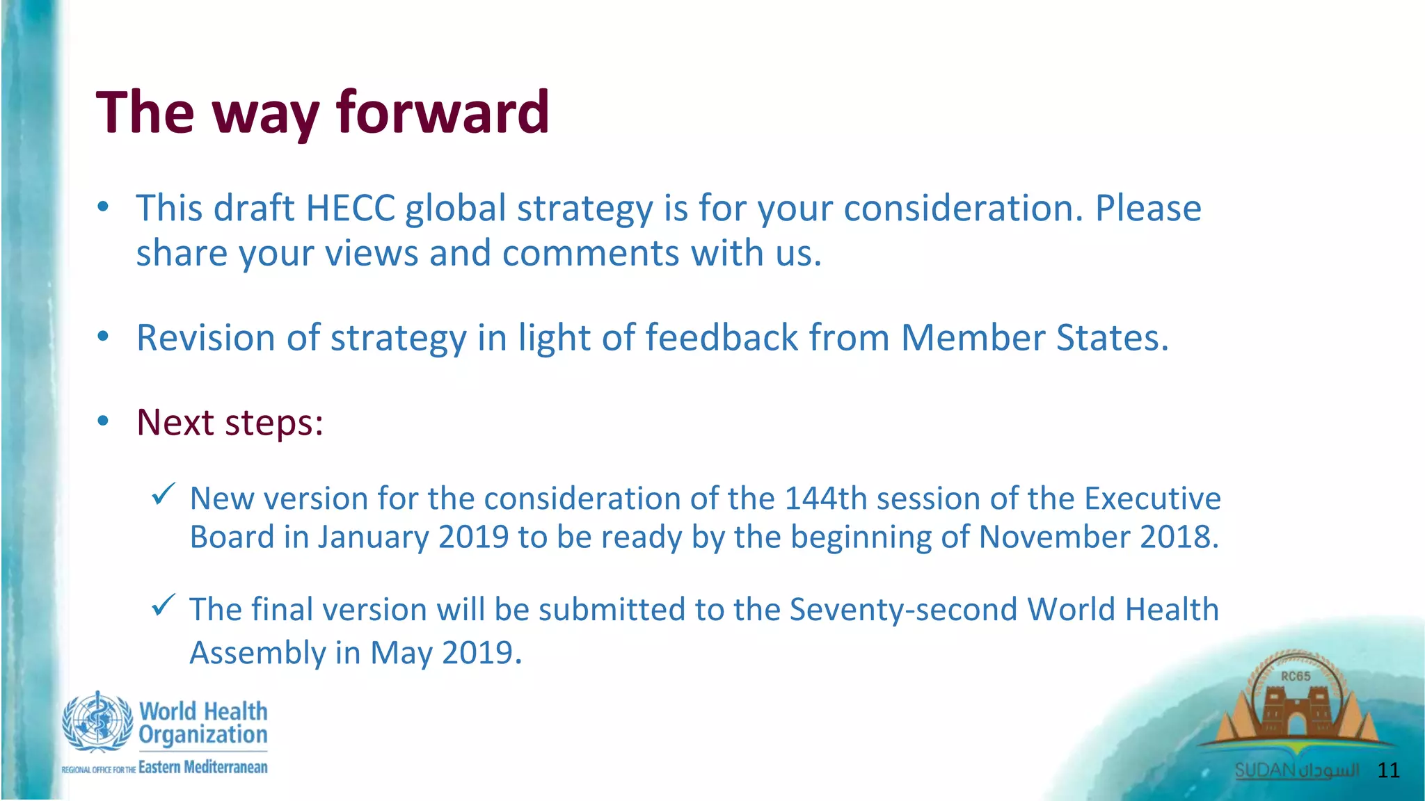 Draft WHO global strategy on health, environment and climate change ...