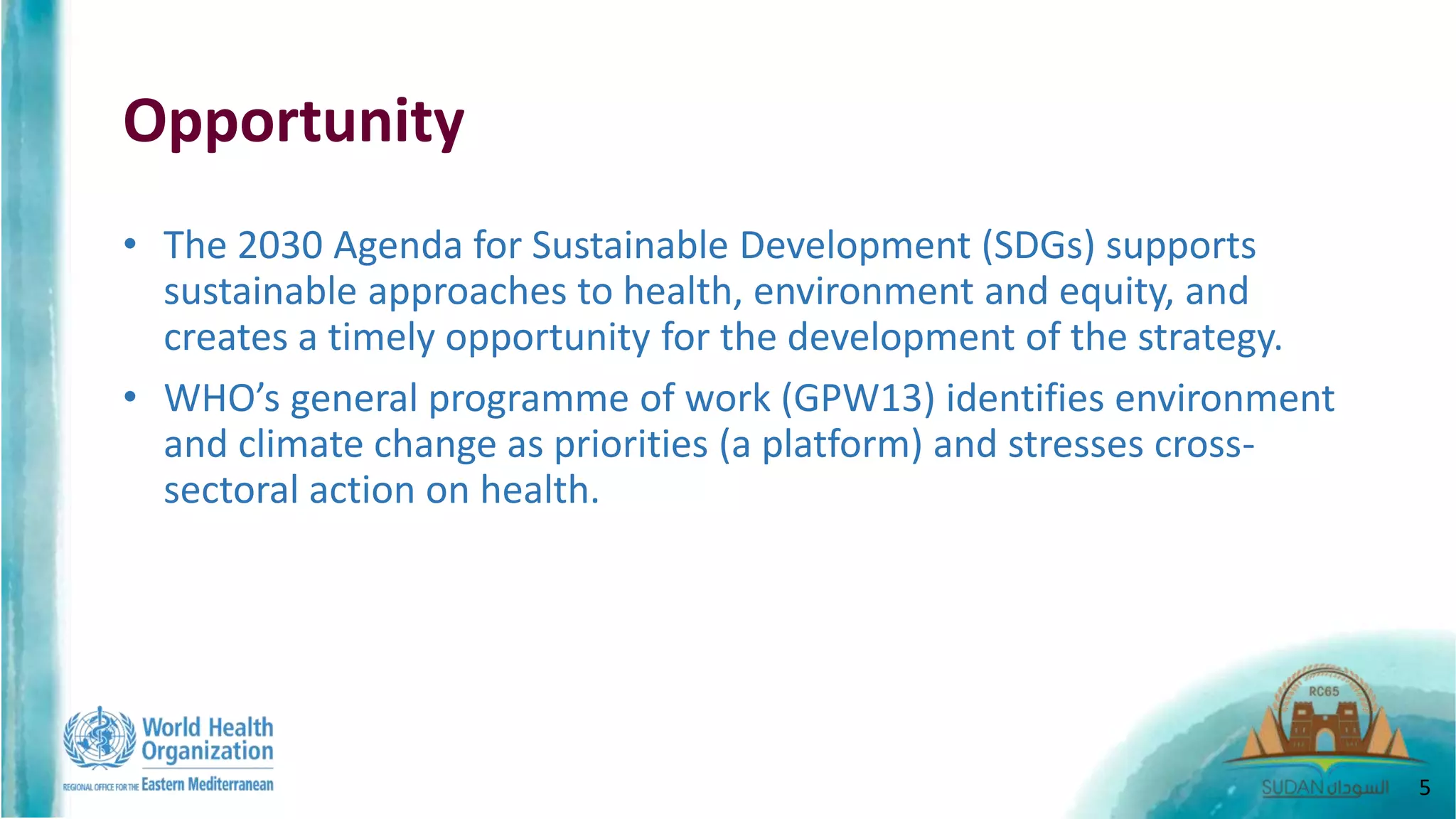 Draft WHO global strategy on health, environment and climate change ...