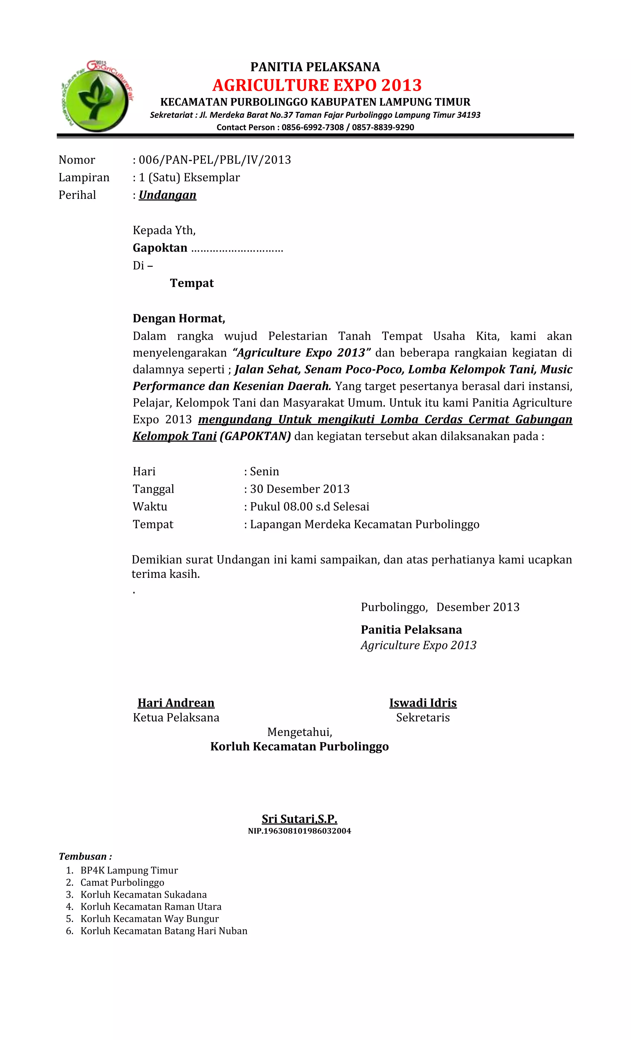 Draf undangan gapoktan | DOCX