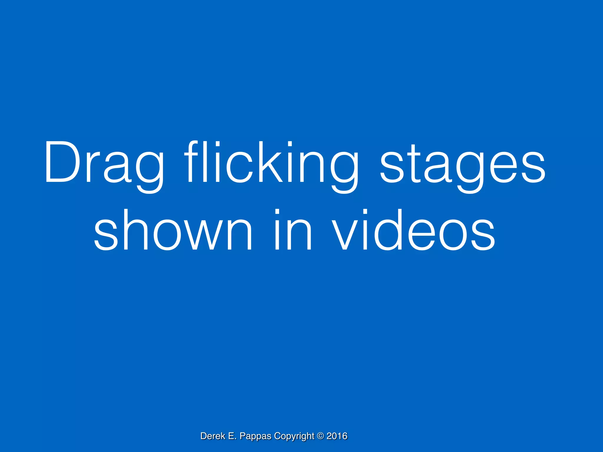Drag flicking stages shown in videos | PPT