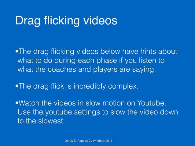 Drag flicking stages shown in videos | PPT | Free Download
