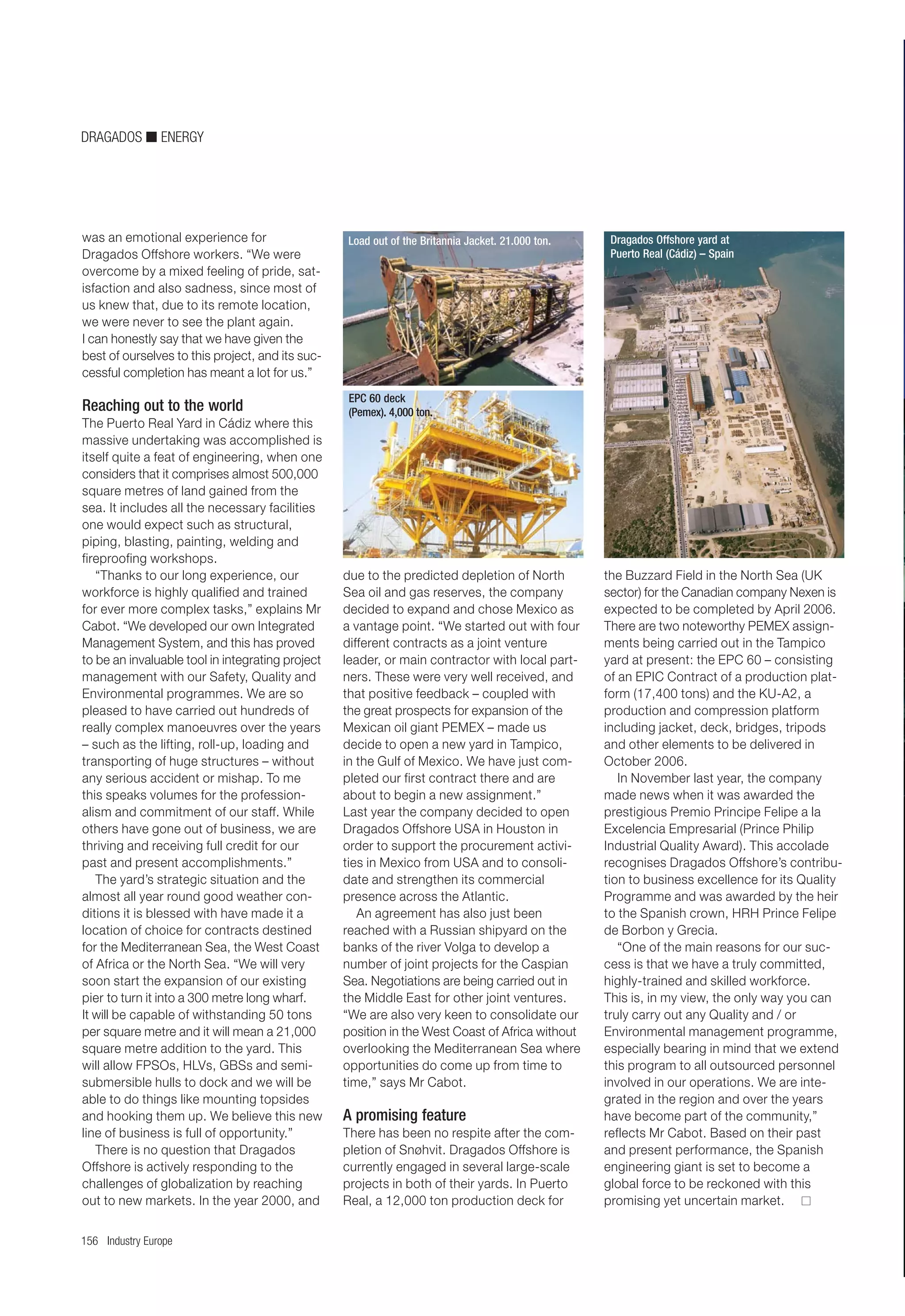 Dragados Offshore - Industry Europe | PDF