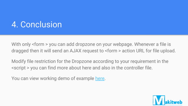 Drag And Drop File Upload With Dropzone In Codeigniter Ppt