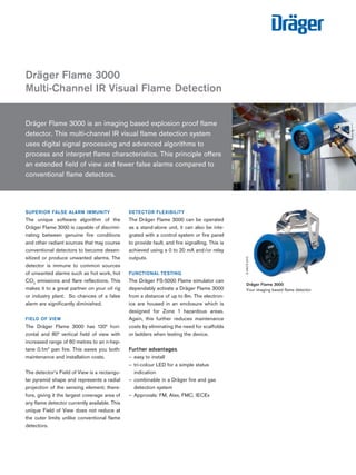 Drager Flame 3000 - Fixed Flame Detector - Spec Sheet | PDF