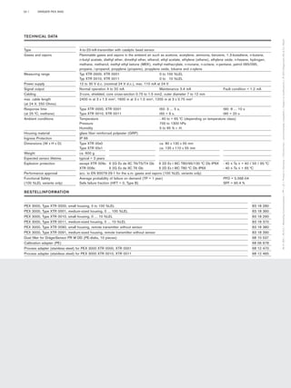 Dräger PEX 3000 Fixed Gas Detector - Spec Sheet | PDF