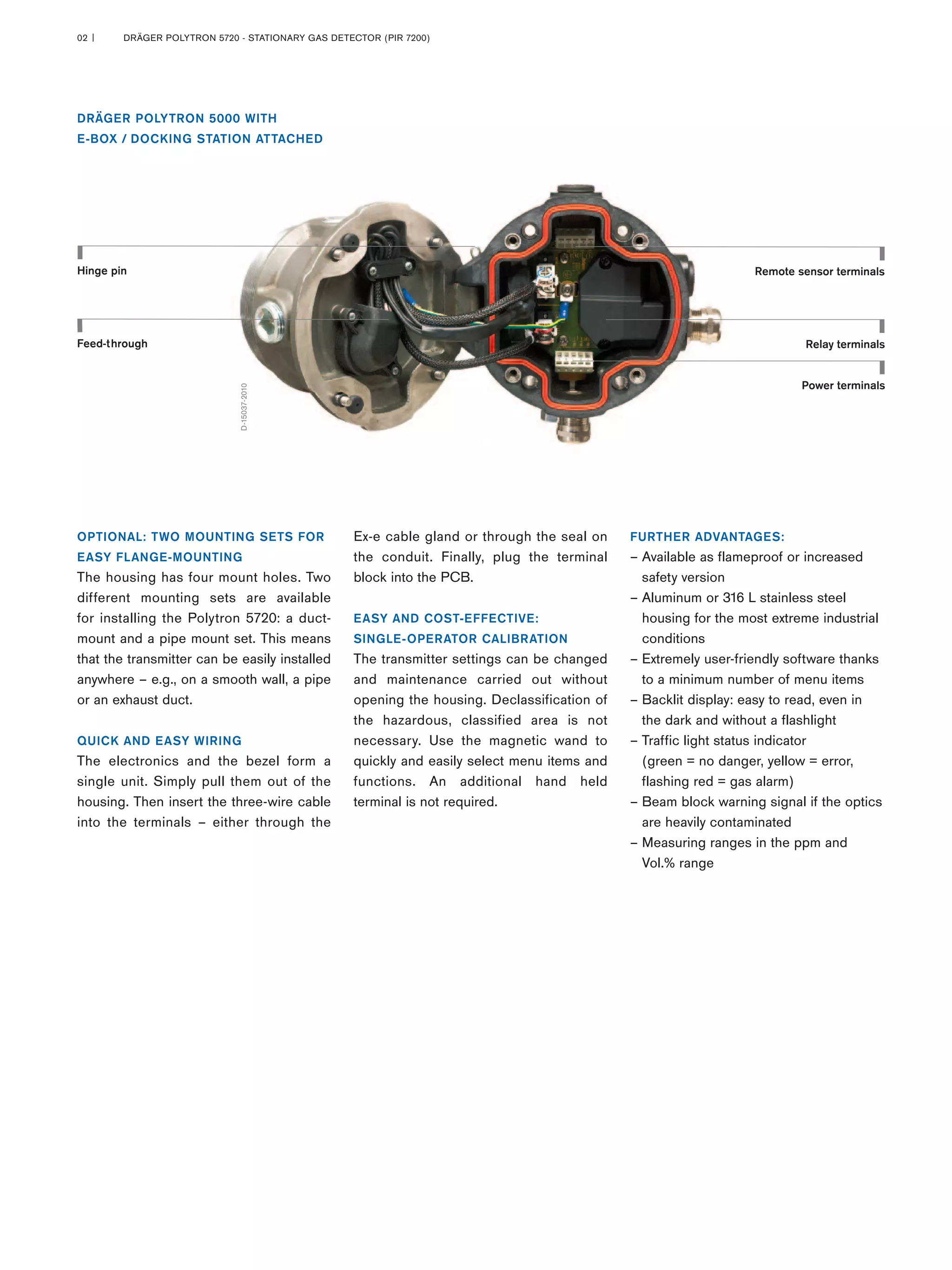 Drager Polytron 5720 Fixed Gas Detector - Spec Sheet | PDF