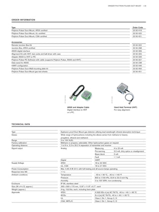 Drager Polytron Pulsar Duct Mount Fixed Gas Detector - Spec Sheet | PDF