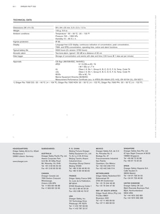 Dräger Pac 7000 Portable Gas Detector - Spec Sheet | PDF
