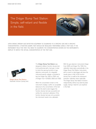 Drager Portable Gas Detection Safety First - Tested Equipment For Optimal Protection | PDF