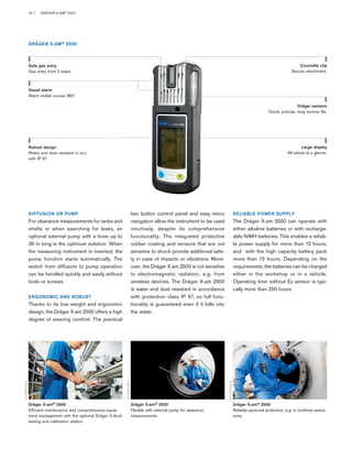 Dräger X-am 2500 Portable Gas Detector - Spec Sheet | PDF