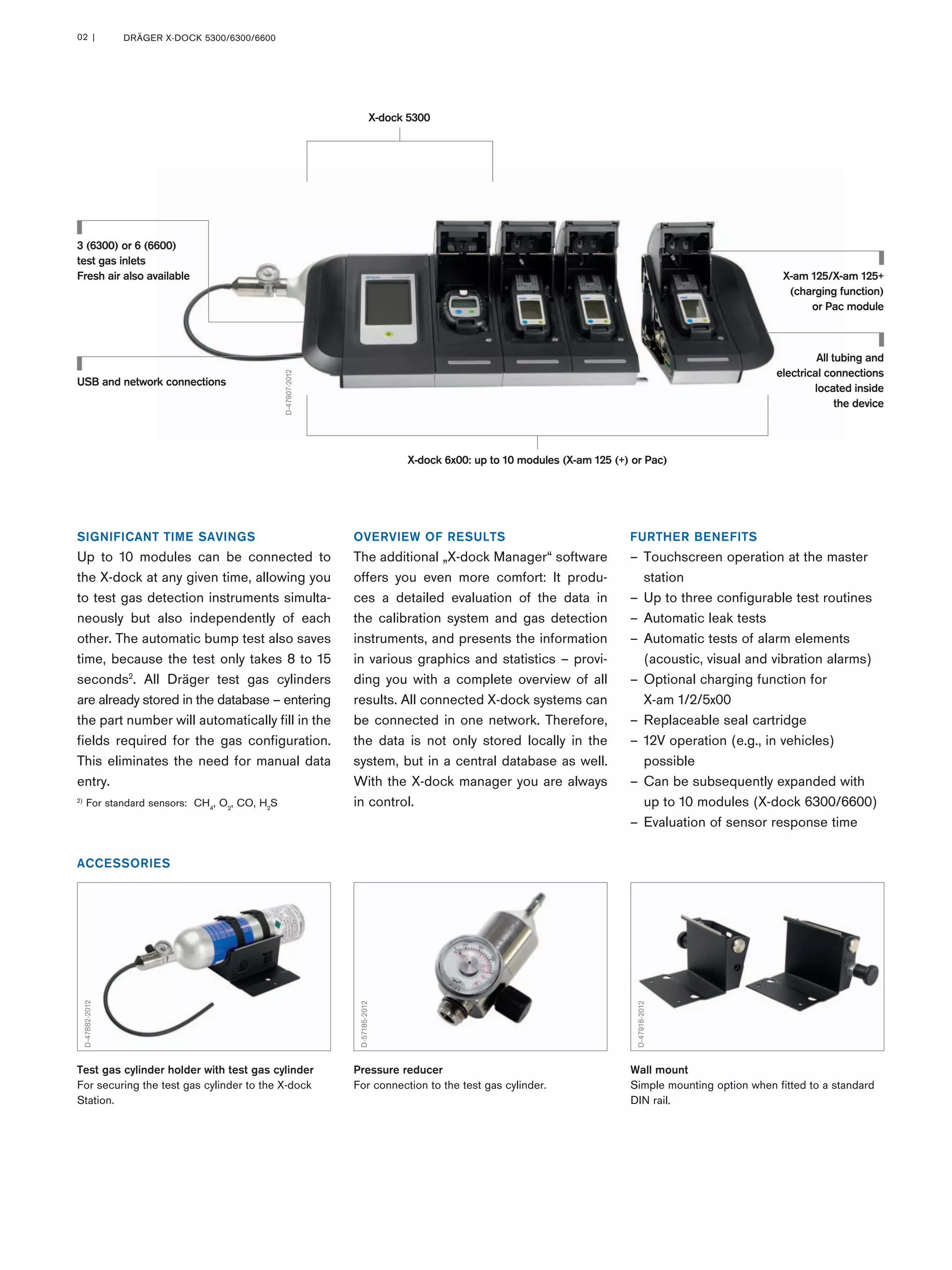 Dräger X-Dock For Portable Gas Detectors - Spec Sheet | PDF