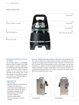 Drager X-Zone 5000 Portable Gas Detector System - Spec Sheet | PDF