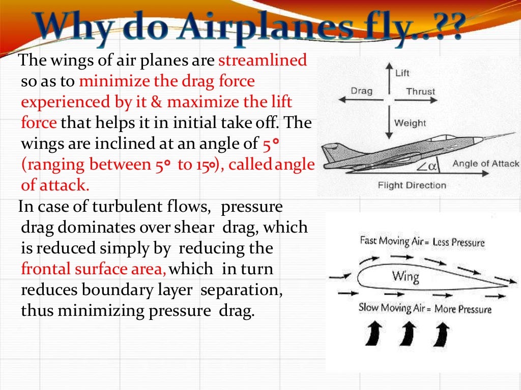 Drag force lift force