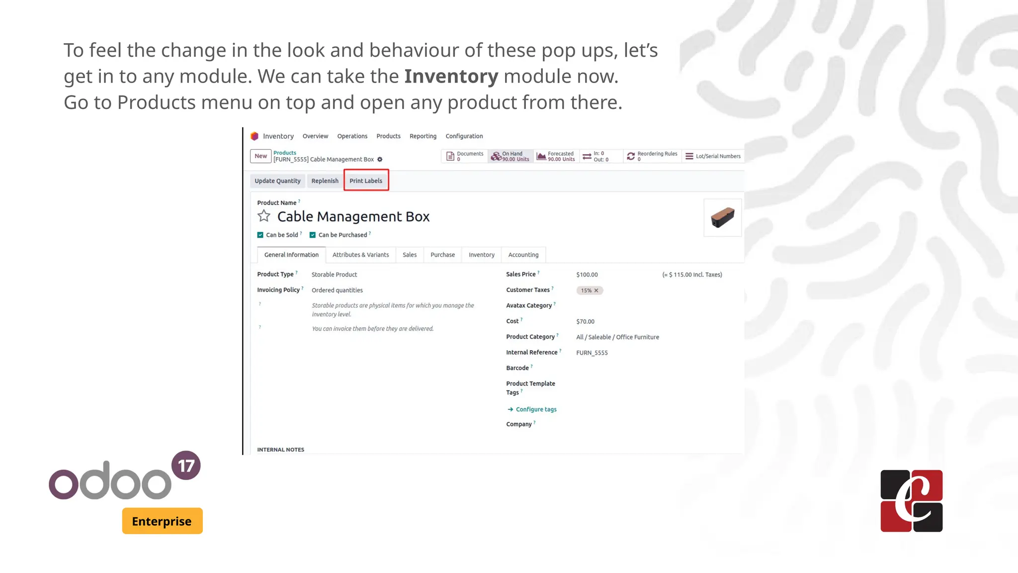 Draggable Popups In Odoo 17 - Odoo 17 Slides | PPT