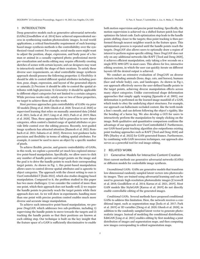 DragGan AI.pdf | Graphics Software | Computer Software and Applications