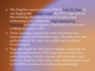 Drag line excavator | PPTX