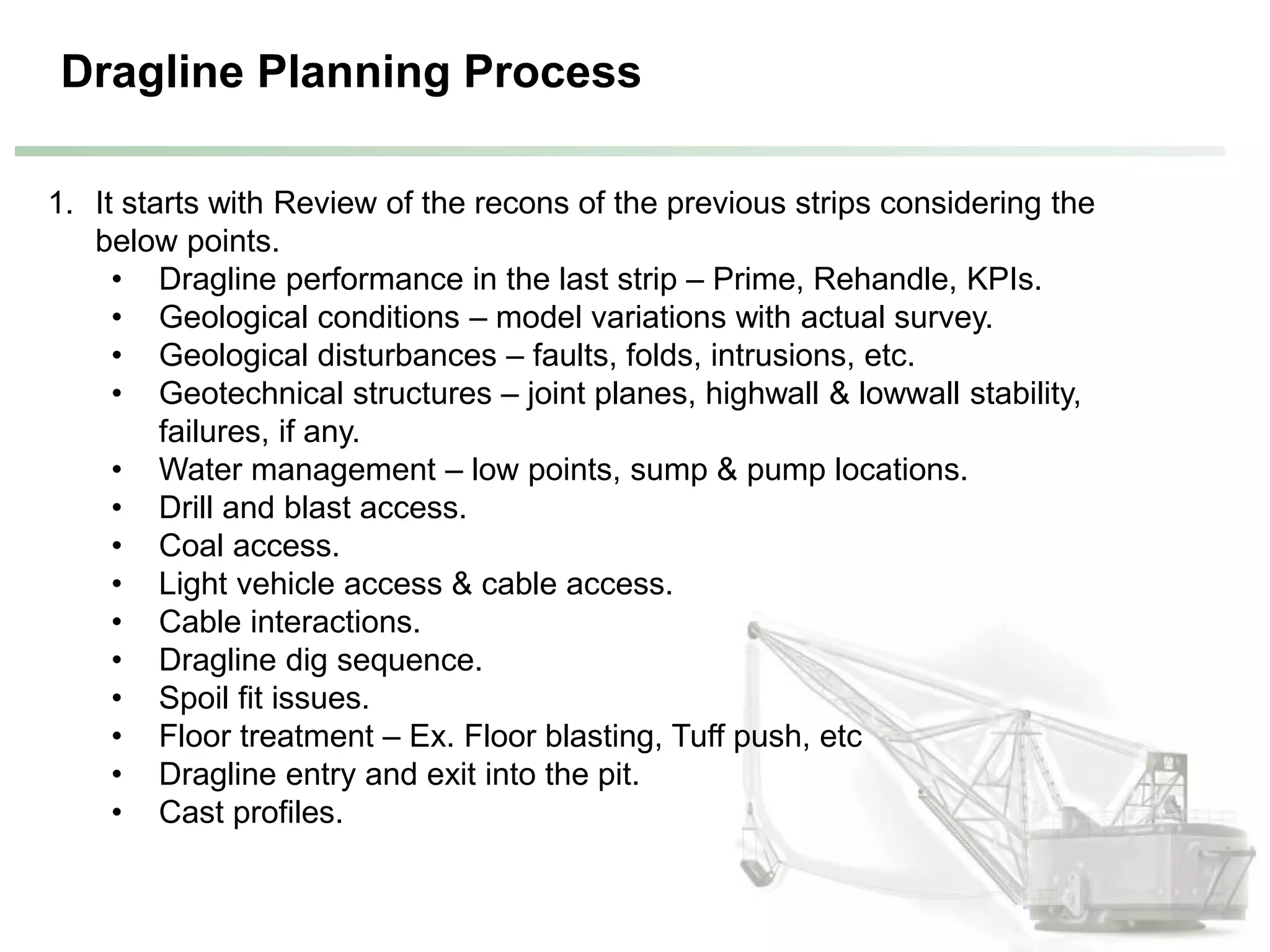 Dragline Planning | PDF
