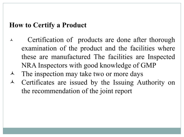Indian GMP Certification & WHO GMP Certification | PPTX