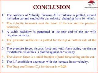 Air Flow over a Sedan Car: Mechanical Engineering Project | PPT
