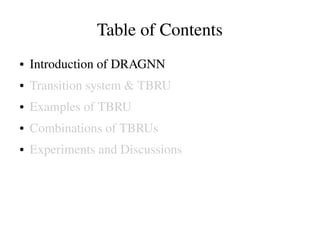 [Paper Review] DRAGNN | ODP | Programming Languages | Computing