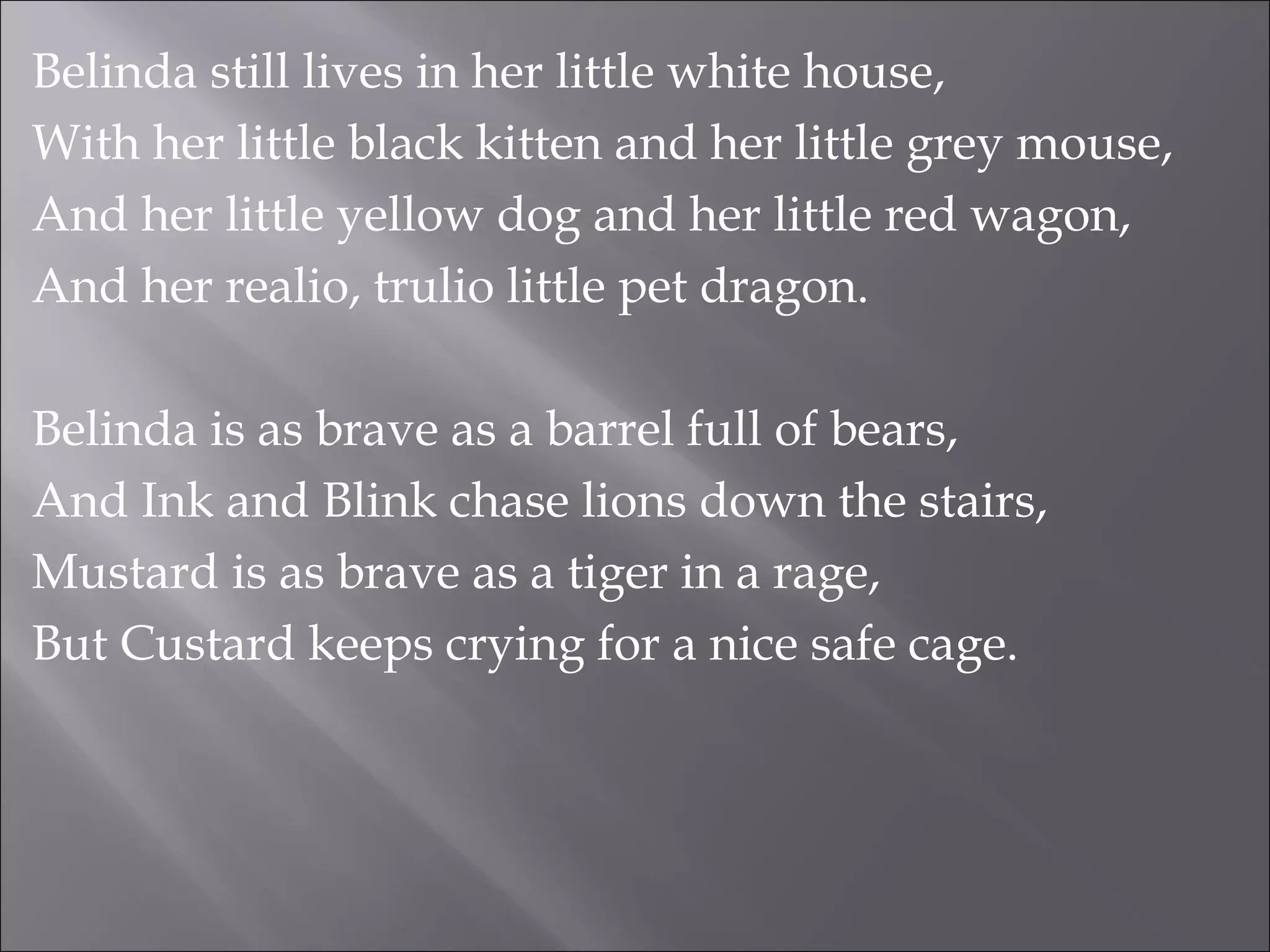 The tale of Custard the dragon | PPT