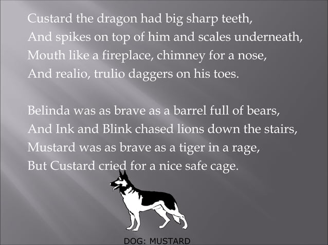 The tale of Custard the dragon | PPT