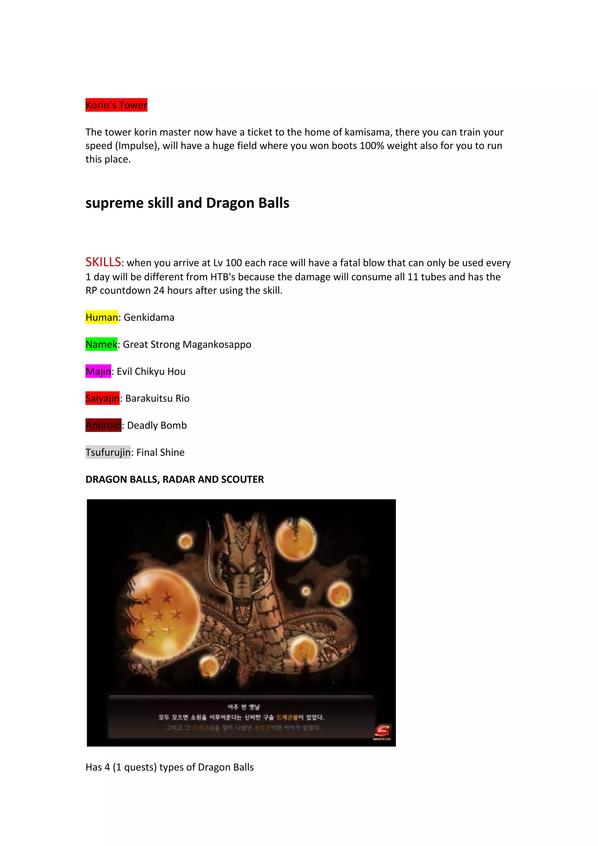 Dragon ball online - Project | DOCX