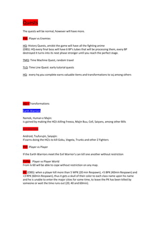 Dragon ball online - Project | PDF