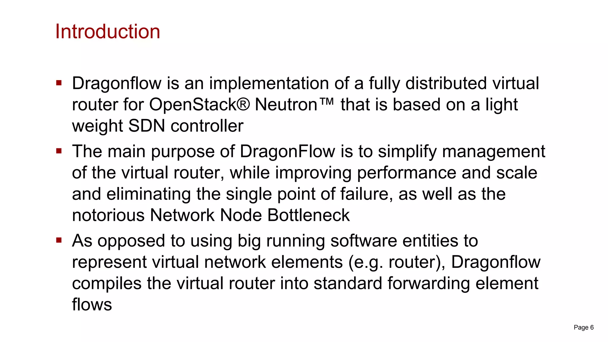 DragonFlow sdn based distributed virtual router for openstack neutron | PPT