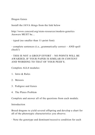 Dragon GenesInstall the JAVA things from the link below h.docx