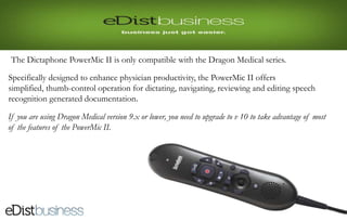 Dragon Medical With Dictaphone Power Mic Ii | PPTX