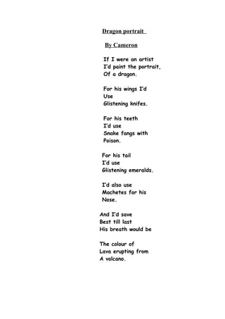 Dragon poems | DOC