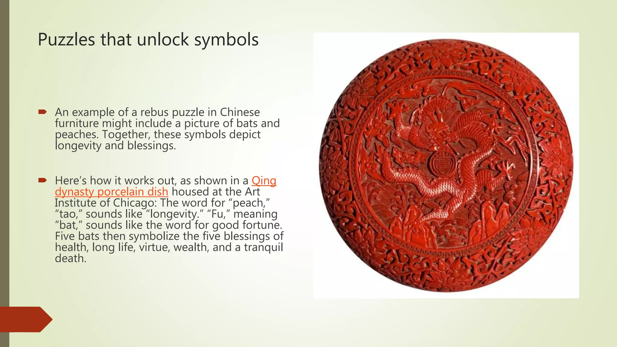 Dragons for power, bats for luck symbols on Chinese furniture and art ...