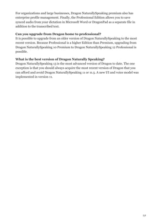 Dragon 15 Home Vs Professional | PDF