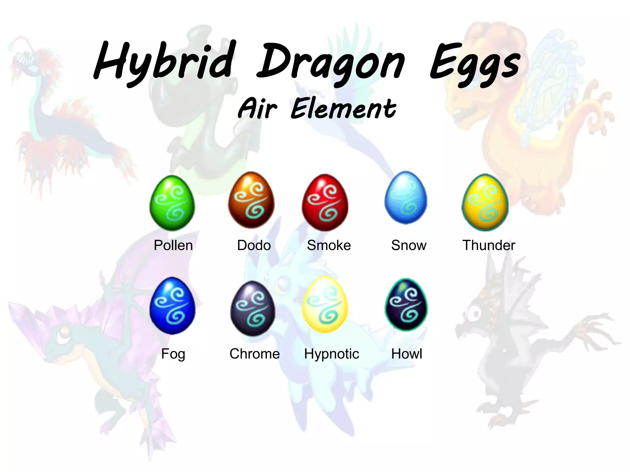 The COMPLETE Dragonvale Egg List (with Pictures!) | PDF